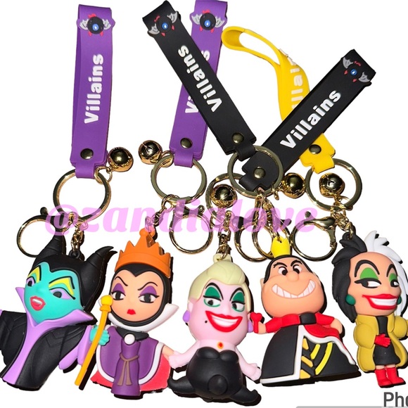 Accessories | New Disney Villains Keychain Set Of 5 Ursula Maleficent ...